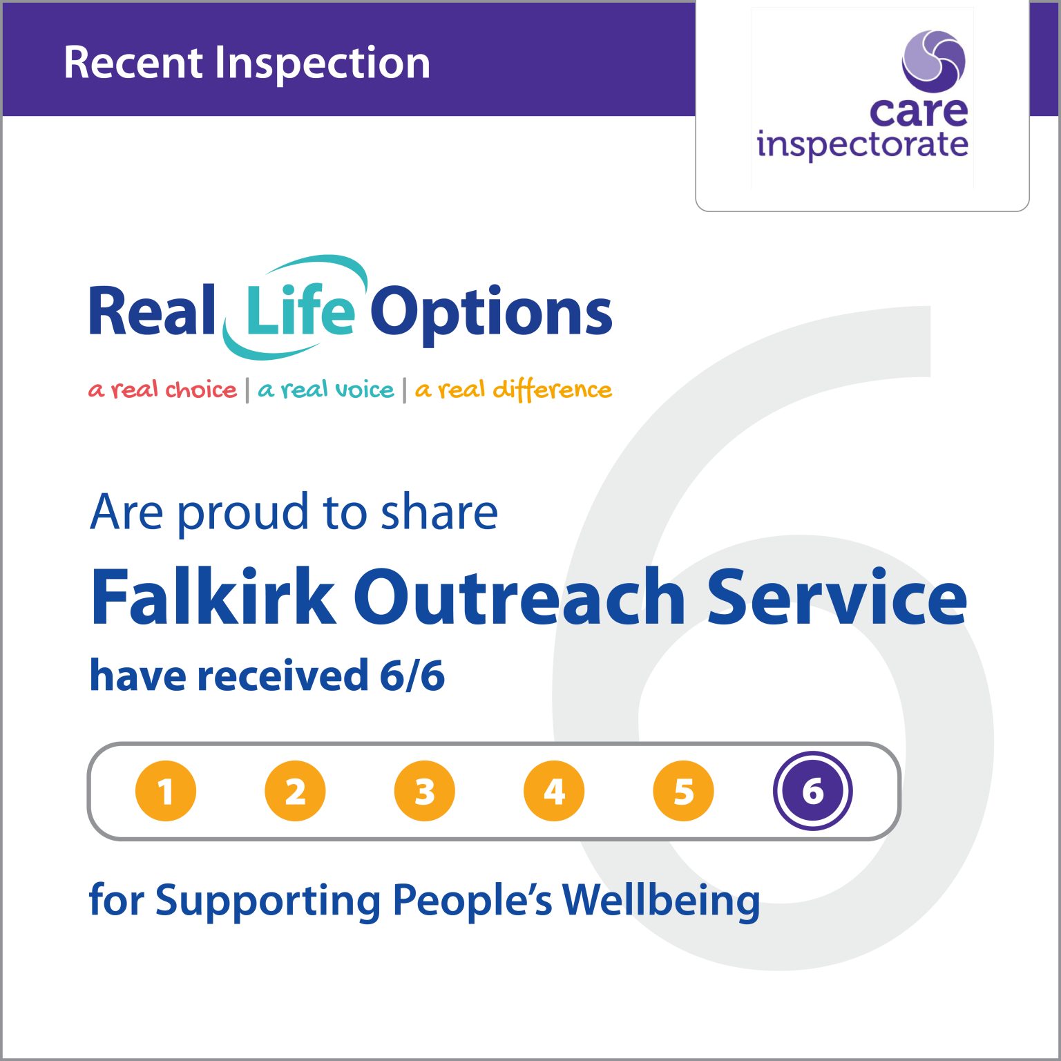 Falkirk Outreach Achieve Outstanding Care Inspectorate Feedback - Real ...